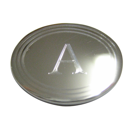 Kiola Designs | Other | Silver Toned Etched Oval Letter A Monogram ...